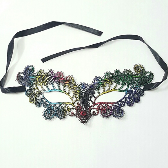 Boutique | Accessories | 4 Masquerade Party Multicolor Knitted Lace ...